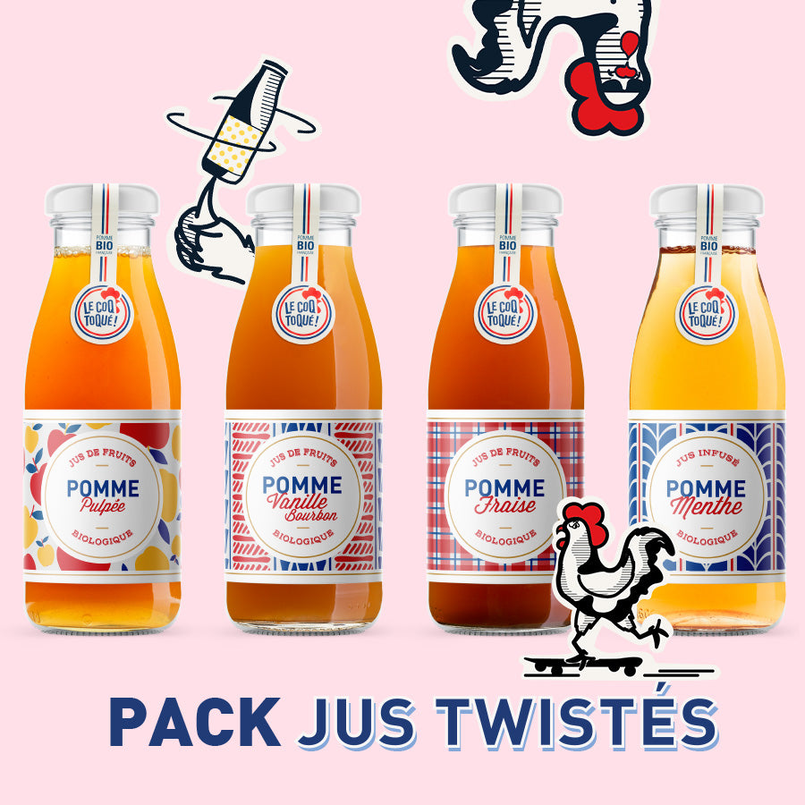 ASSORTIMENT "TWISTÉS" - 12 JUS DE POMMES 25CL | Le Coq Toqué!